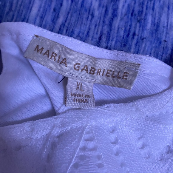 Dresses | Maria Gabrielle White Lace Dress | Poshmark